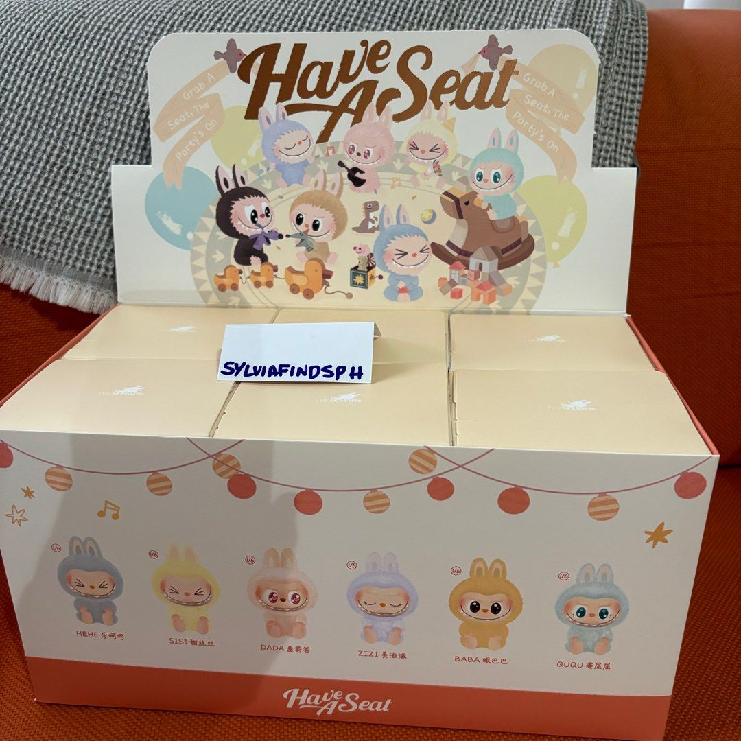 Labubu Hehe V2 Have a Seat Pop Mart the Monsters plush blind box ...