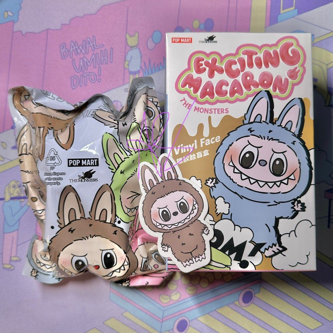 Labubu V1 Macaron Toffee, Hobbies & Toys, Toys & Games on Carousell