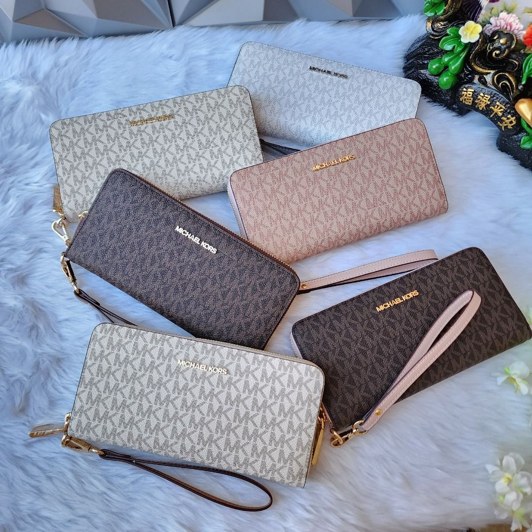 Michael Kors Ladies Wallet - Jet Set Travel Large Continental Zip ...