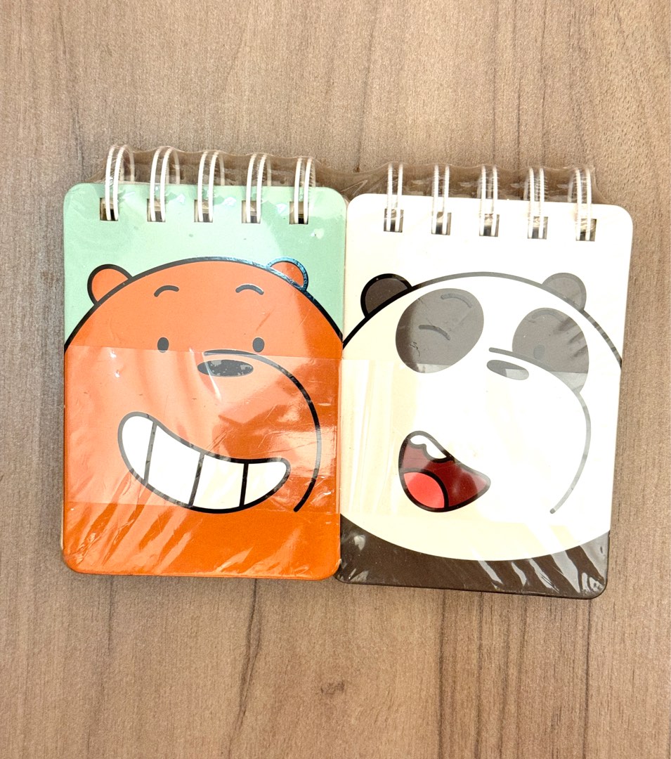 MINISO WE BARE BEARS SMALL WIREBOUND BOOK 80g 100 Sheets (Designed by ...