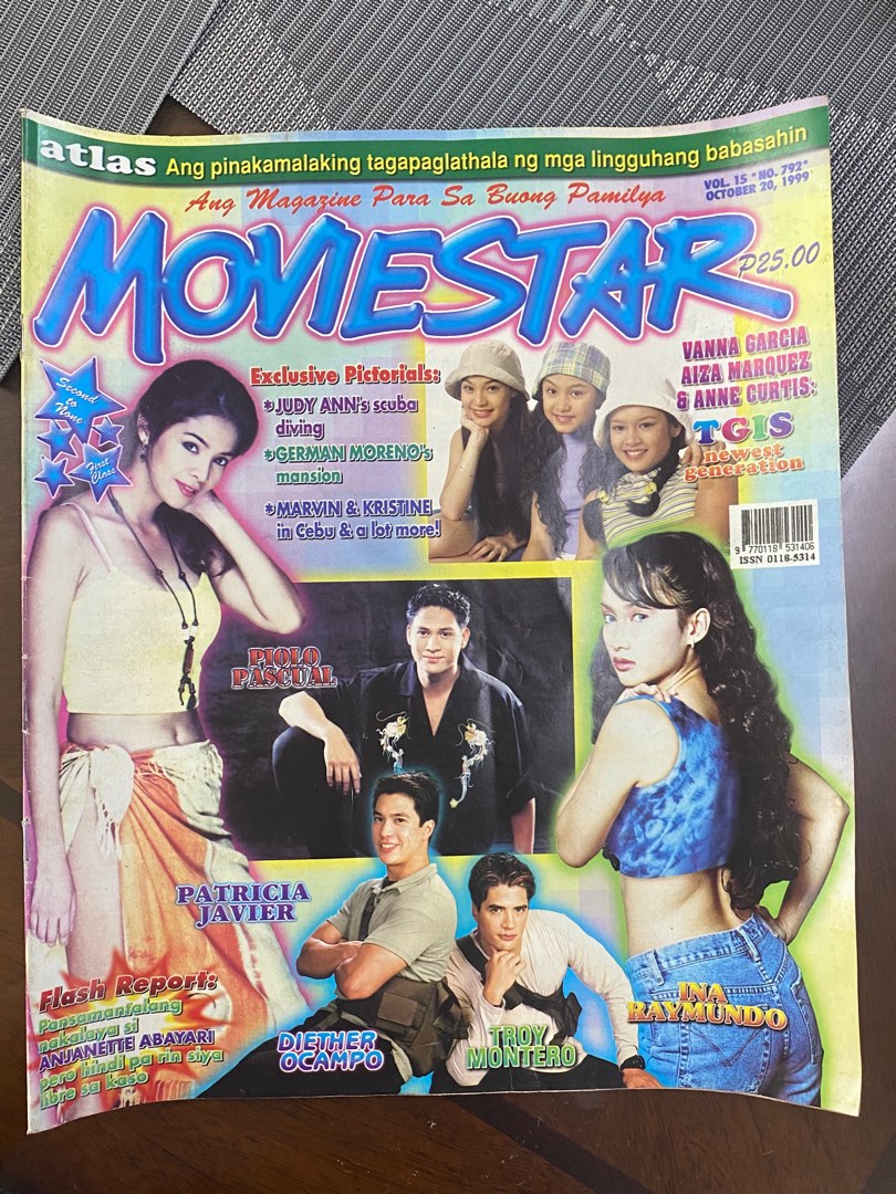 MOVIESTAR VINTAGE Tagalog Magazine - TGIS ANNE CURTIS / Ina Raymundo Cover / Piolo Pascual ...