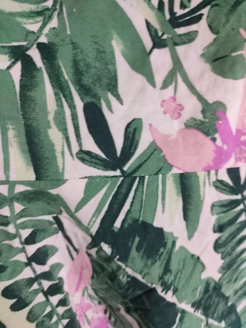 Ol dress Tali 1 baju pantai bunga hijau smock size besar, Fesyen Wanita ...