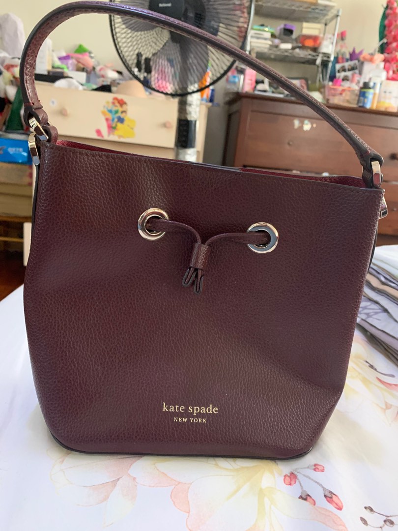Original Kate Spade Leather Maroon Crossbody bag, Women's Fashion, Bags ...