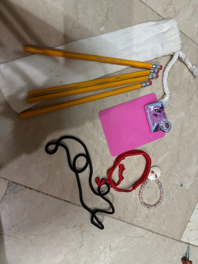 Pencil wire protectot cloth bag etc bundle, Hobbies & Toys, Stationary ...