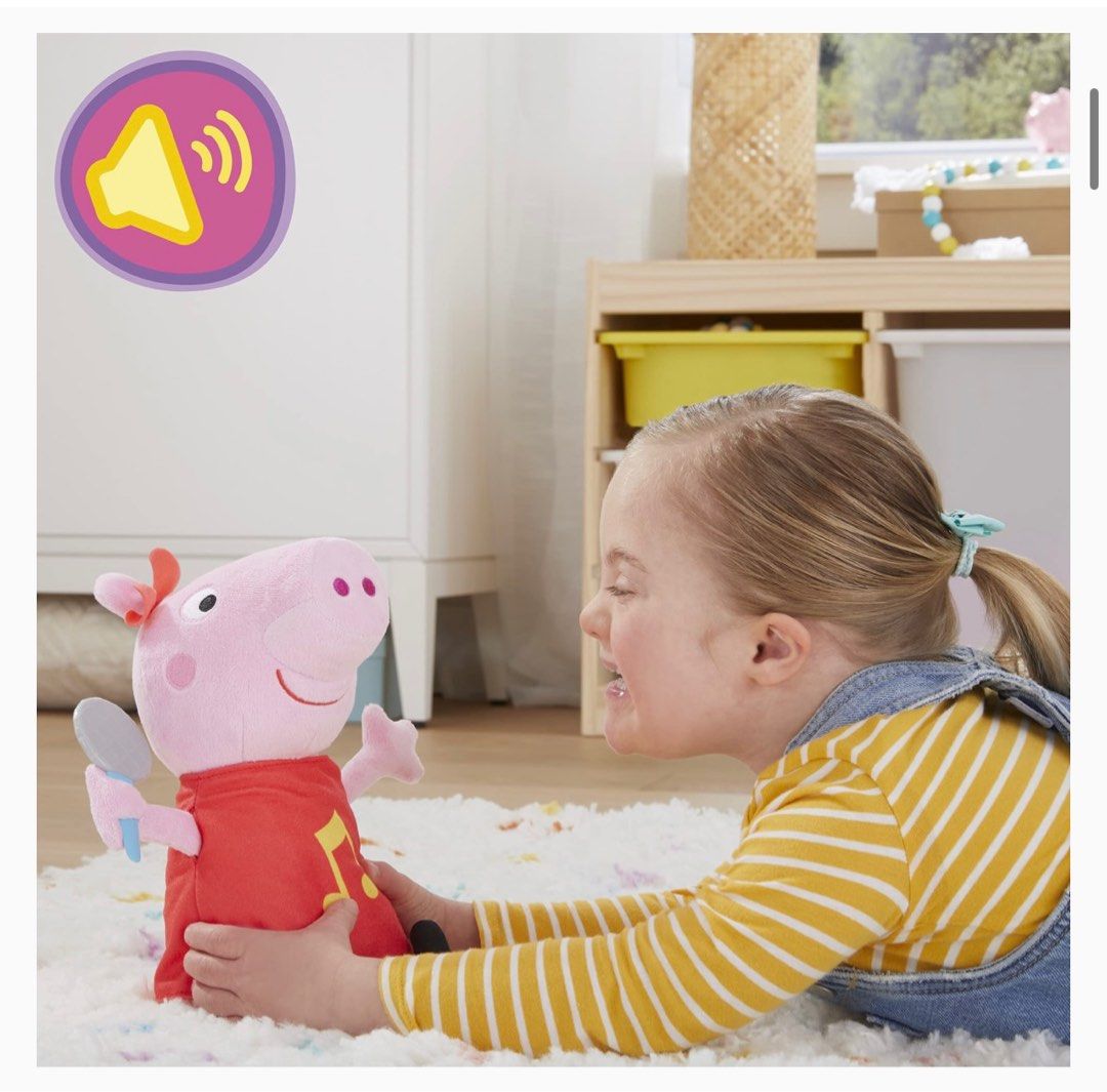 Peppa Pig Toys Oink-Along Songs Peppa, Singing Plush Doll, Preschool ...