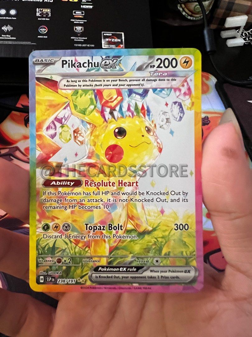 Pikachu Ex 238/191 by Special Illustration Rare [SV08] Surging Sparks ...
