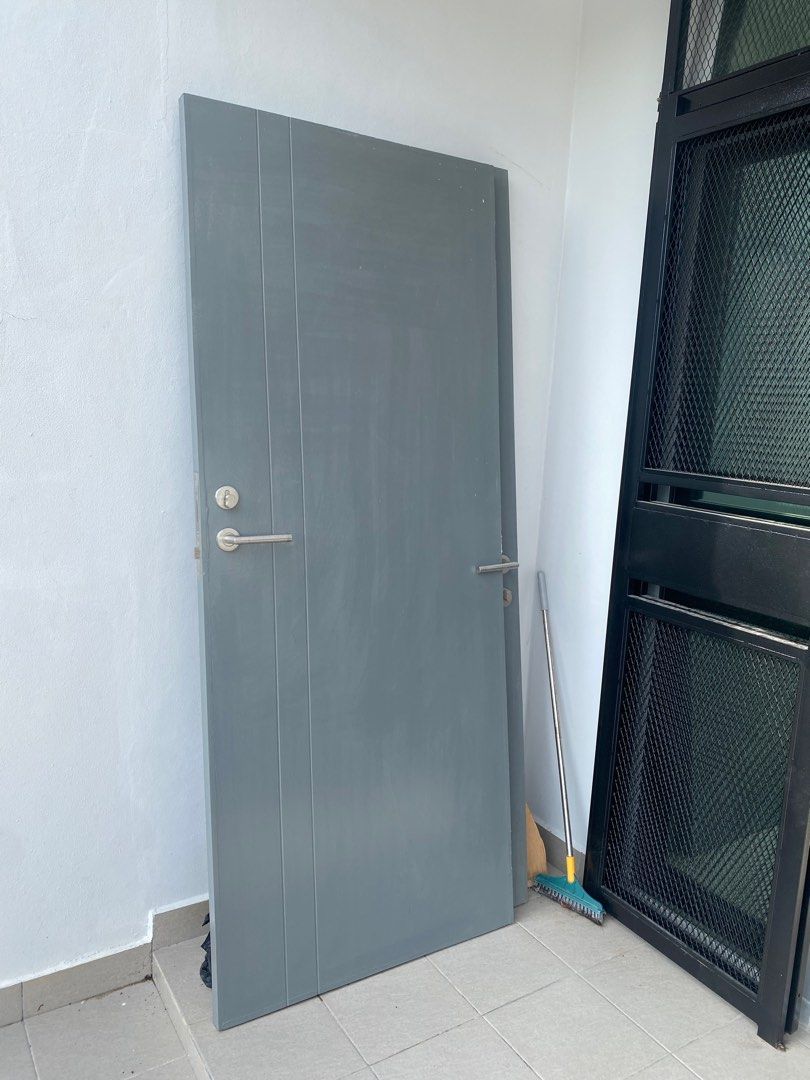 PINTU RUMAH UTAMA (KAYU PADU BARU), Furniture & Home Living, Security ...