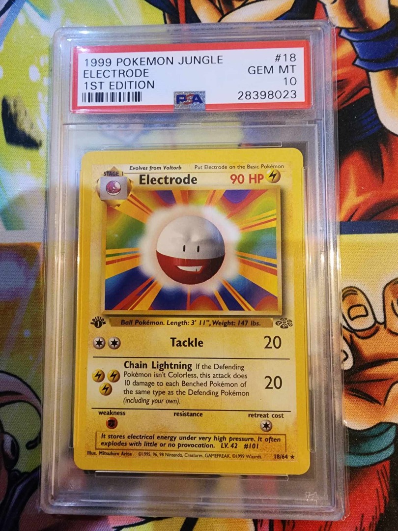 Pokemon 1st Edition Jungle Electrode 18 PSA 10, Hobbies & Toys, Toys ...