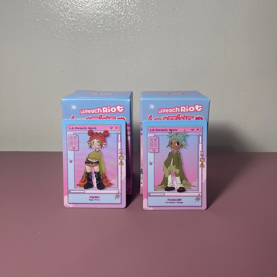 Popmart little peach riot gigi fire frankie mage poppy SET labubu ...
