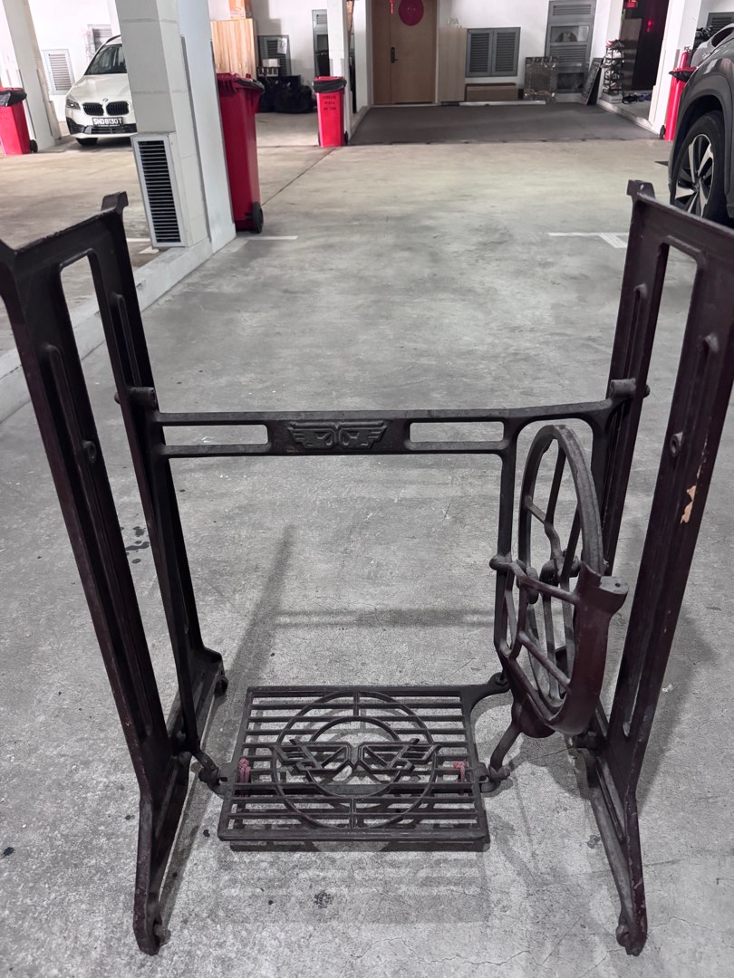 Real vintage sewing machine stand, Furniture & Home Living, Home Decor ...