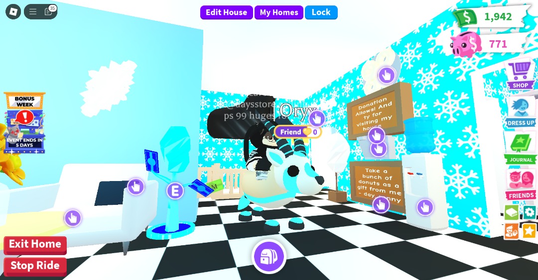 (RM6.90) Adopt Me Mega Ride Oryx (TNG), Video Gaming, Video Games ...