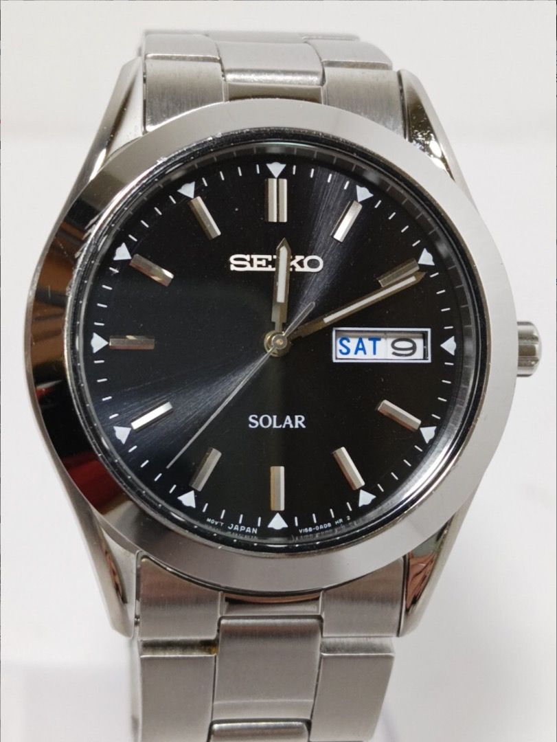 SEIKO V158-0AB0 Men's Solar Watch Japan, Luxury, Watches on Carousell