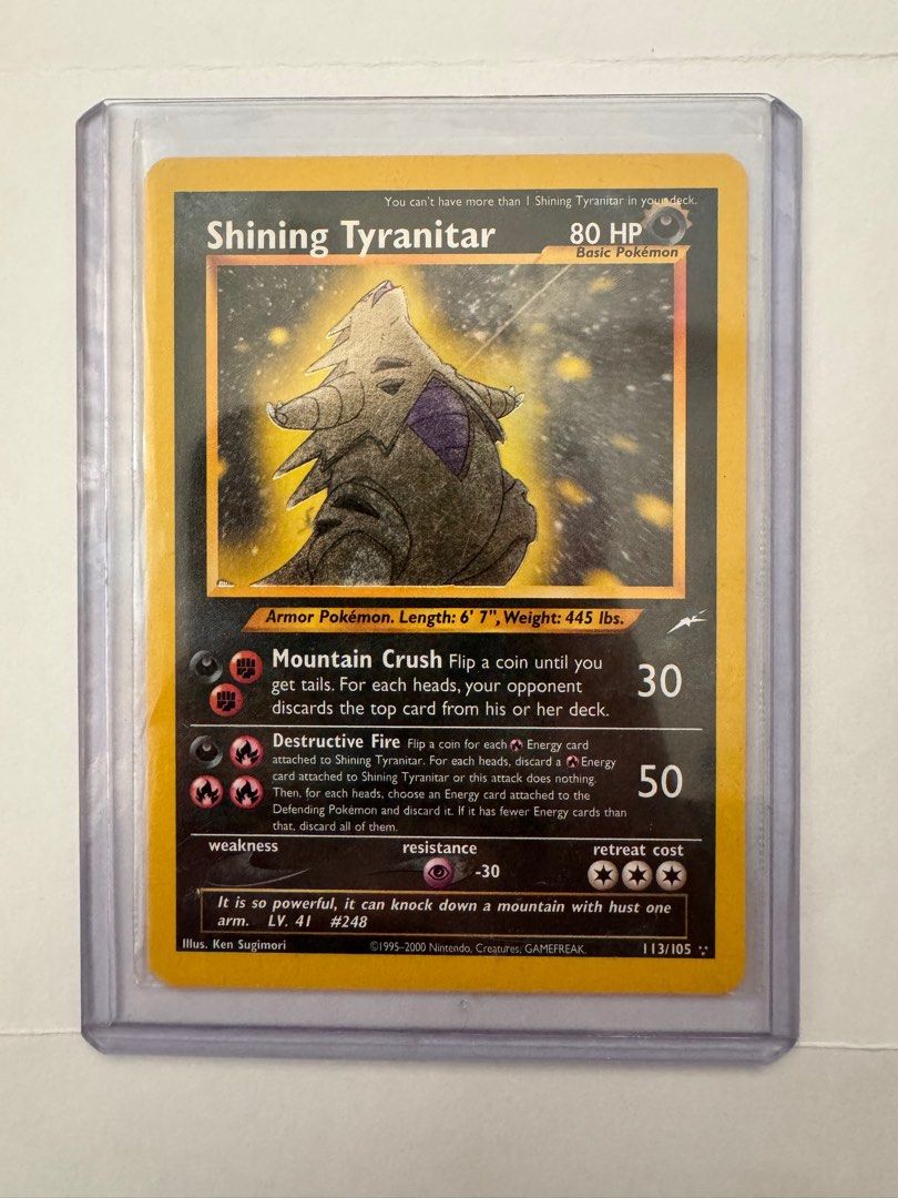 Shining Tyranitar (Neo Destiny 113), Hobbies & Toys, Toys & Games on ...
