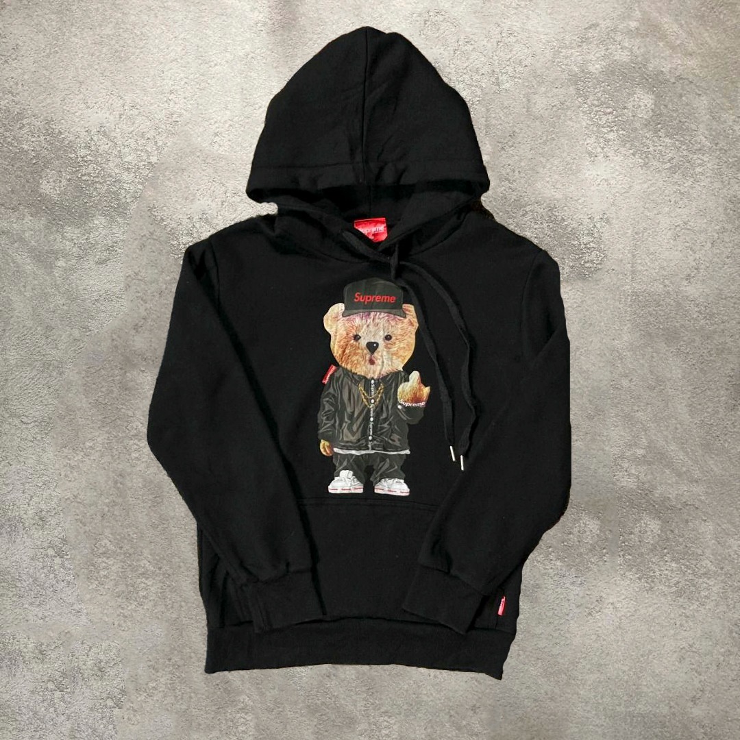 Supreme Middle FInger Bad Bear Hoodie Jacket, Men's Fashion, Tops ...