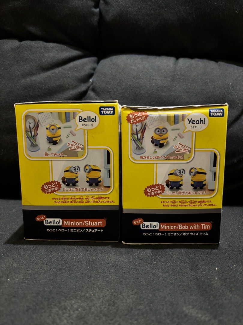 Takara Tomy Bello! Minions Bob with Tim & Stuart combo Interactive Toy ...