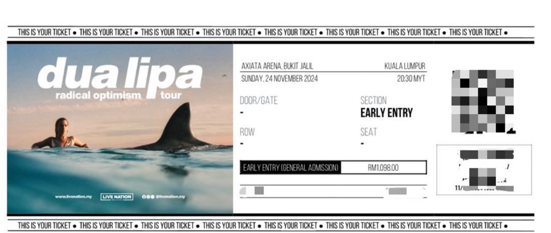 Ticket Dua lipa untuk dijual, Tickets & Vouchers, Event Tickets on ...