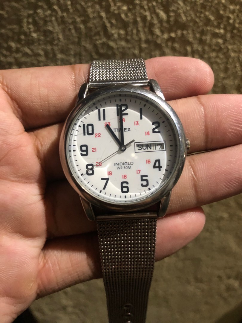Timex Indiglo WR 30m Daydate, Men's Fashion, Watches & Accessories ...