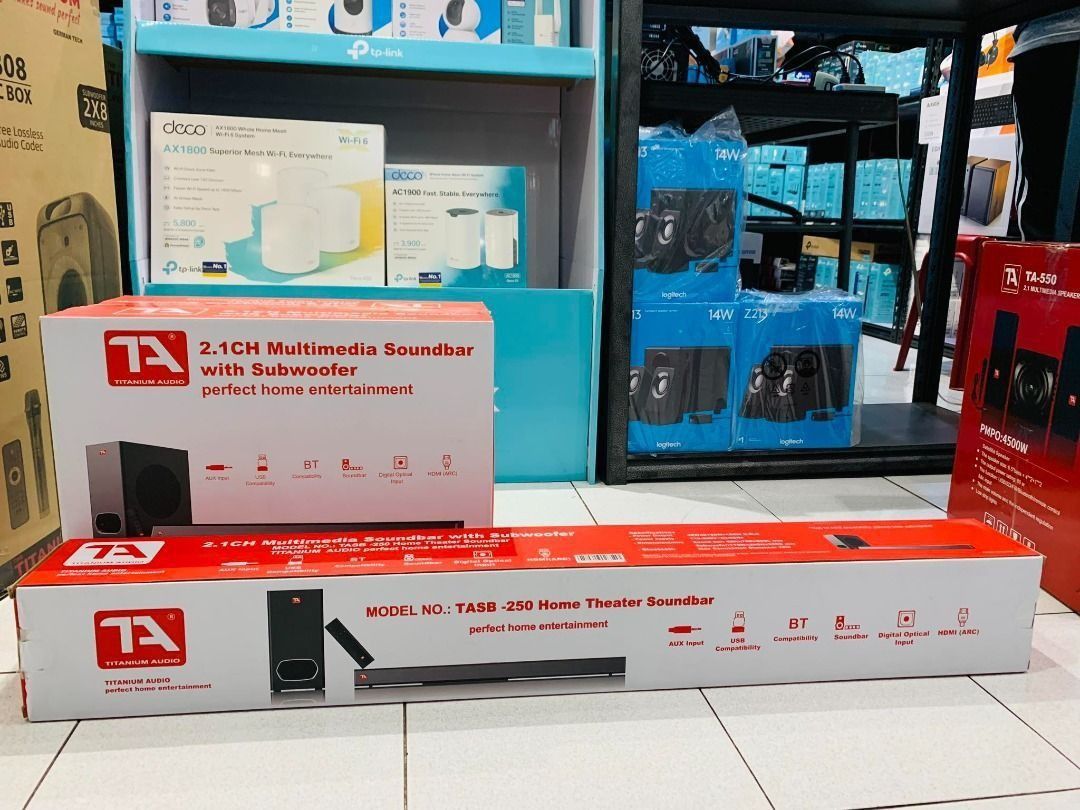 Titanium 150W Home Theater Soundbar Speaker with Subwoofer TASB-250 ...