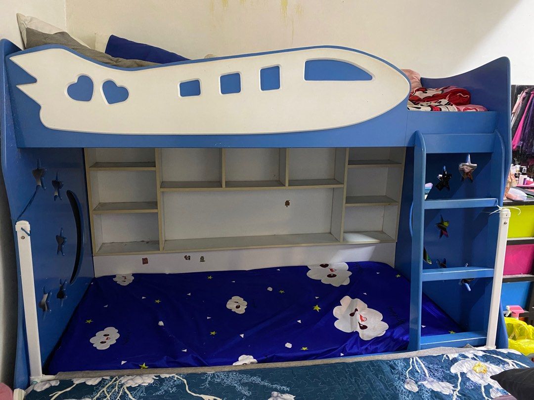 Used double decker bed, Furniture & Home Living, Furniture, Bed Frames ...