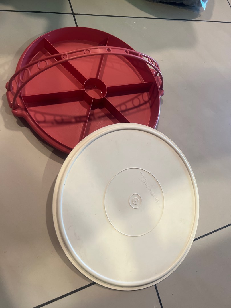 Used tupperware candy tray with handle, Furniture & Home Living ...