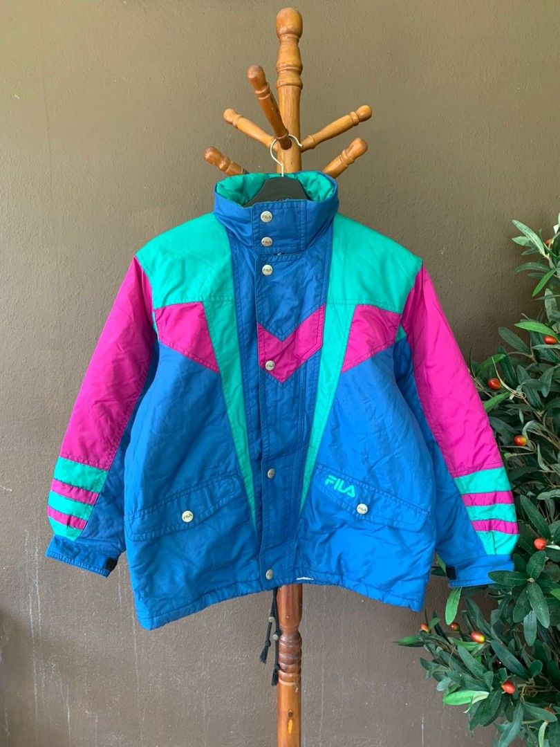 Vintage 90s Fila Windbreaker Jacket Made In Italy Men, Women's Fashion, Coats, Jackets and ...