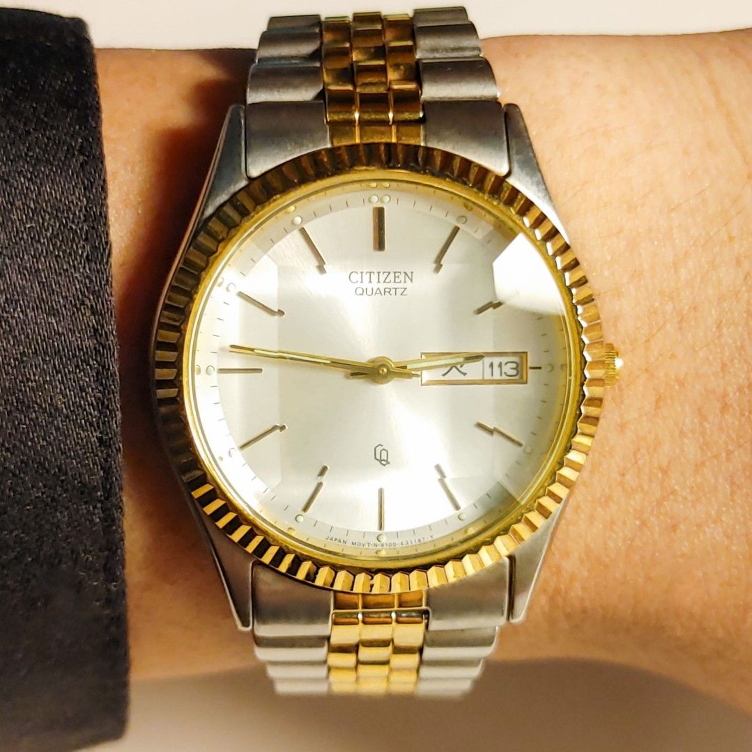 Vintage Citizen Crystron "Datejust" Homage (1990) Fluted Bezel ...
