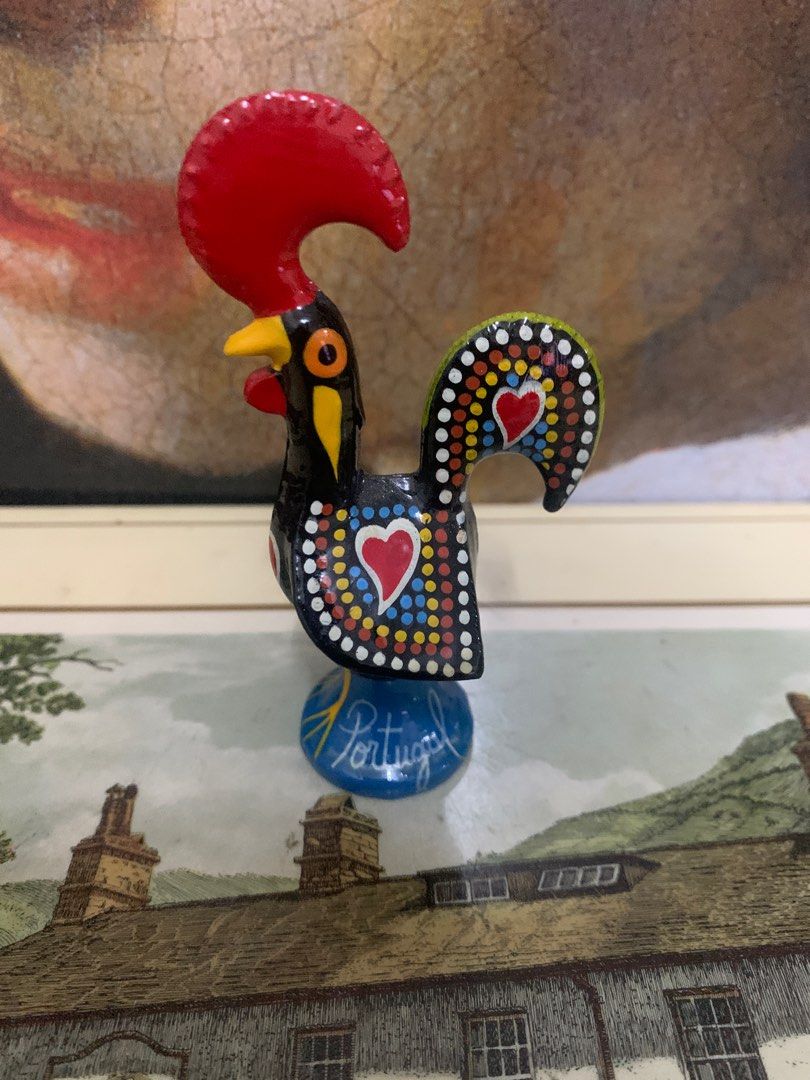 Vintage Portugal Hand Painted Folk Good Luck Rooster. Galo de Barcelos ...