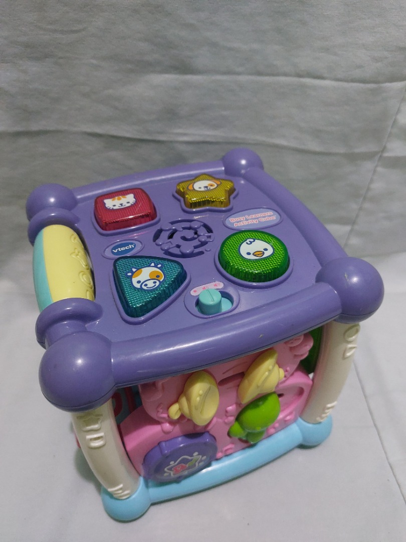 VTech Busy Learners Activity Cube, Purple and Pink, Hobbies & Toys ...