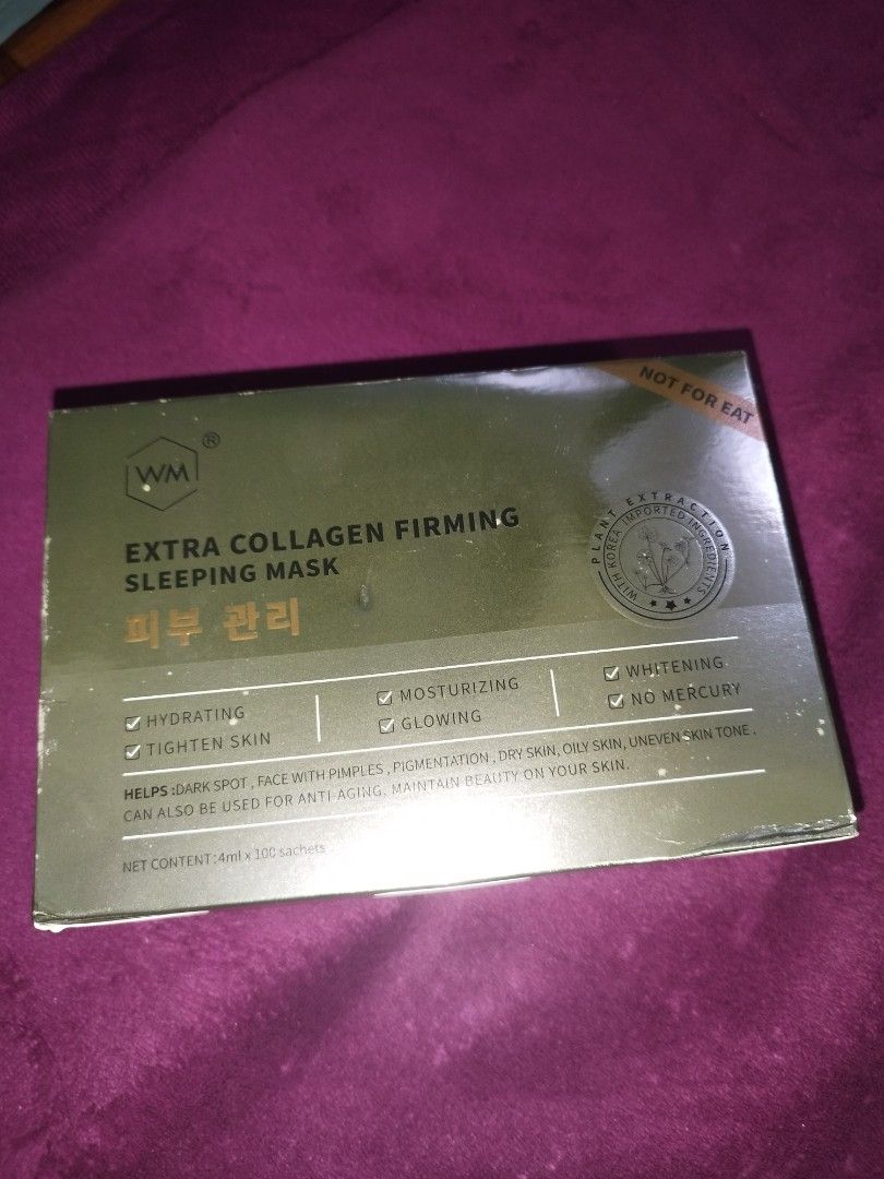 WM Sleeping Mask, Beauty & Personal Care, Face, Face Care on Carousell