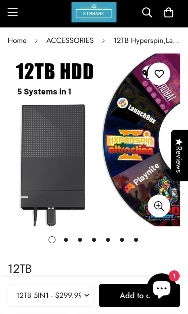 12TB遊戲硬盤 （Hyperspin,Launchbox,Retrobat,Playnite,Teknoparrot 5IN1 Hard ...