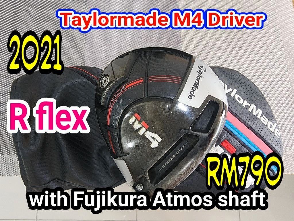 2021 MODEL!!! Taylormade M4 Driver with Fujikura Atmos Shaft (Regular Flex) and Original Cover ...