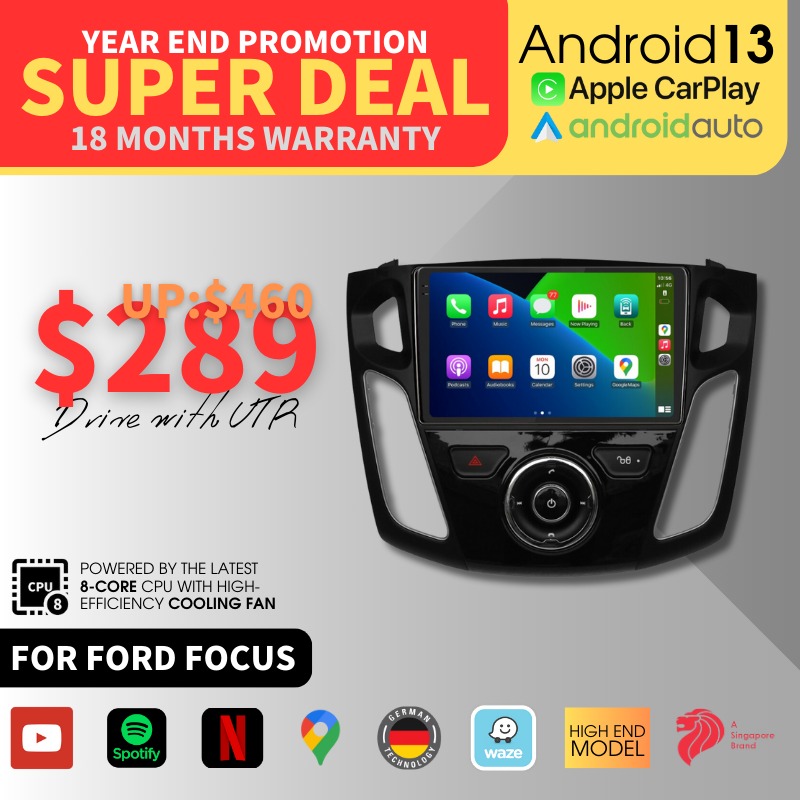 2K QLED HIGH-END LATEST ANDROID 13 FORD FOCUS ANDROID PLAYER FOR FORD ...