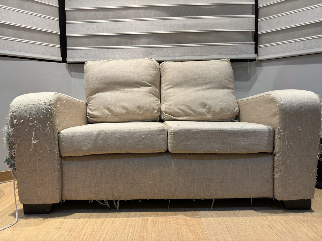 SM Home 2-Seater Sofa (Damaged Fabric), Furniture & Home Living ...