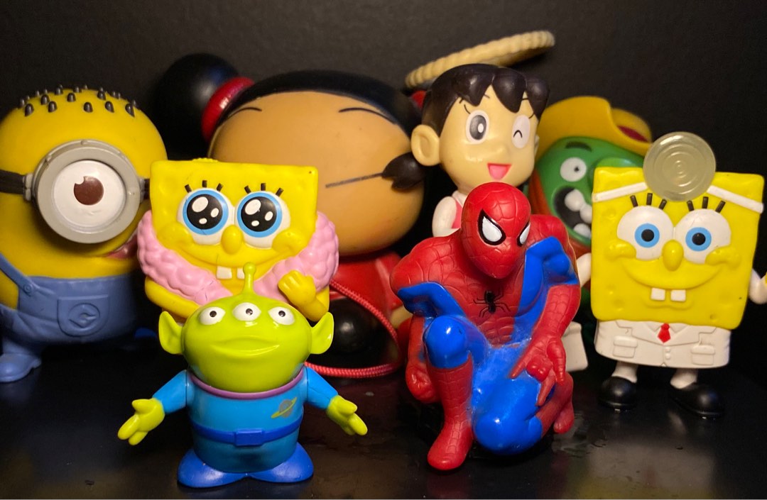 Anik Anik toys all is 50 pesos each only Batman doraemon hunchback etc ...