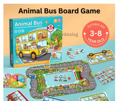 Animal Bus Board Game Kindergarten Mathematics Teaching Aids Children ...