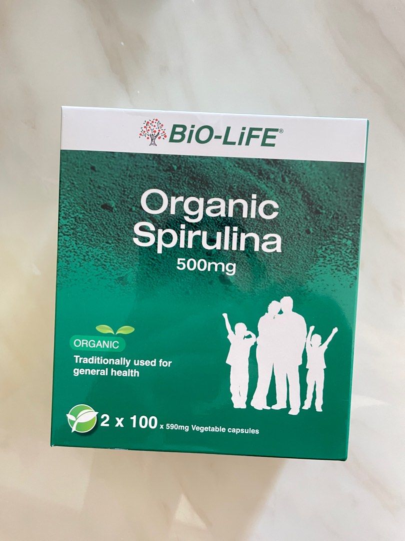 Biolife Spirulina 500mg (exp 01/2025), Health & Nutrition, Health ...