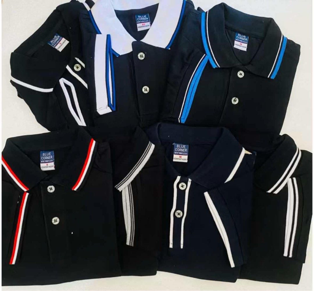 blue corner polo shirts with lining, Men's Fashion, Tops & Sets ...
