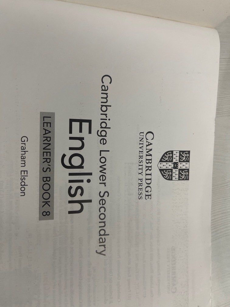 Cambridge Lower Secondary English Learner Book 8 Year 8 with digital access, Hobbies & Toys ...