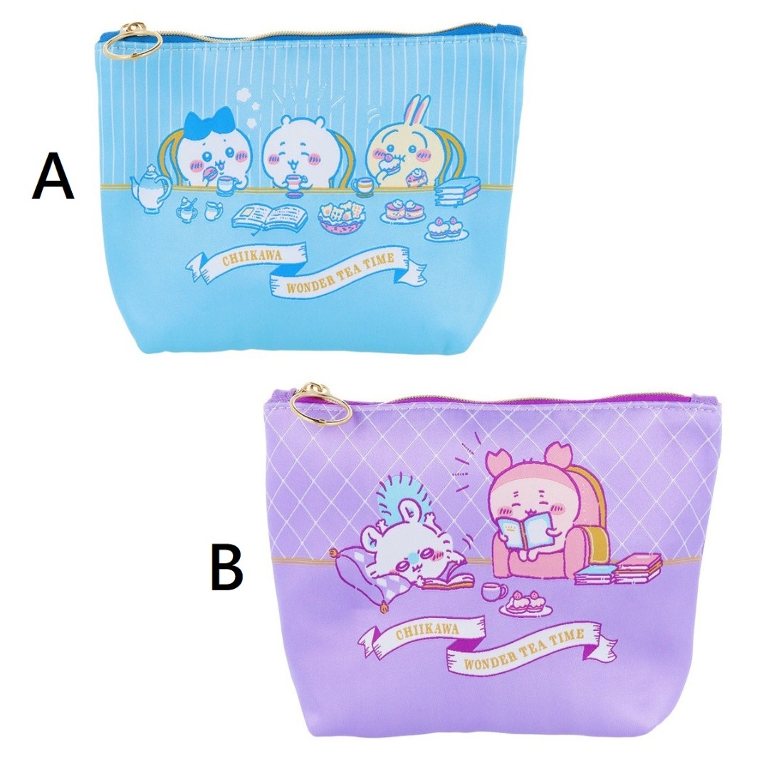 Chiikawa ちいかわ Wonder Tea Time 愛麗絲系列 日版 編織 化妝袋 (各售$139/個), 女裝, 手袋及銀包, 多 ...