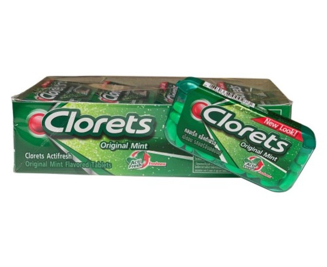 Clorets Original Mint 12g x 12pcs, Food & Drinks, Packaged & Instant ...