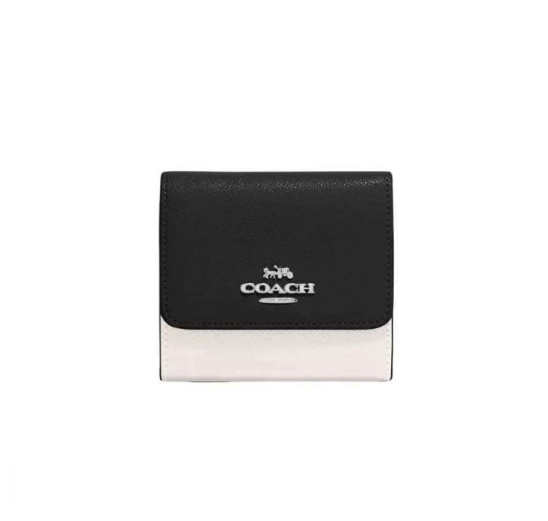 Coach Small Wallet In Chalk Black, Women's Fashion, Bags & Wallets ...