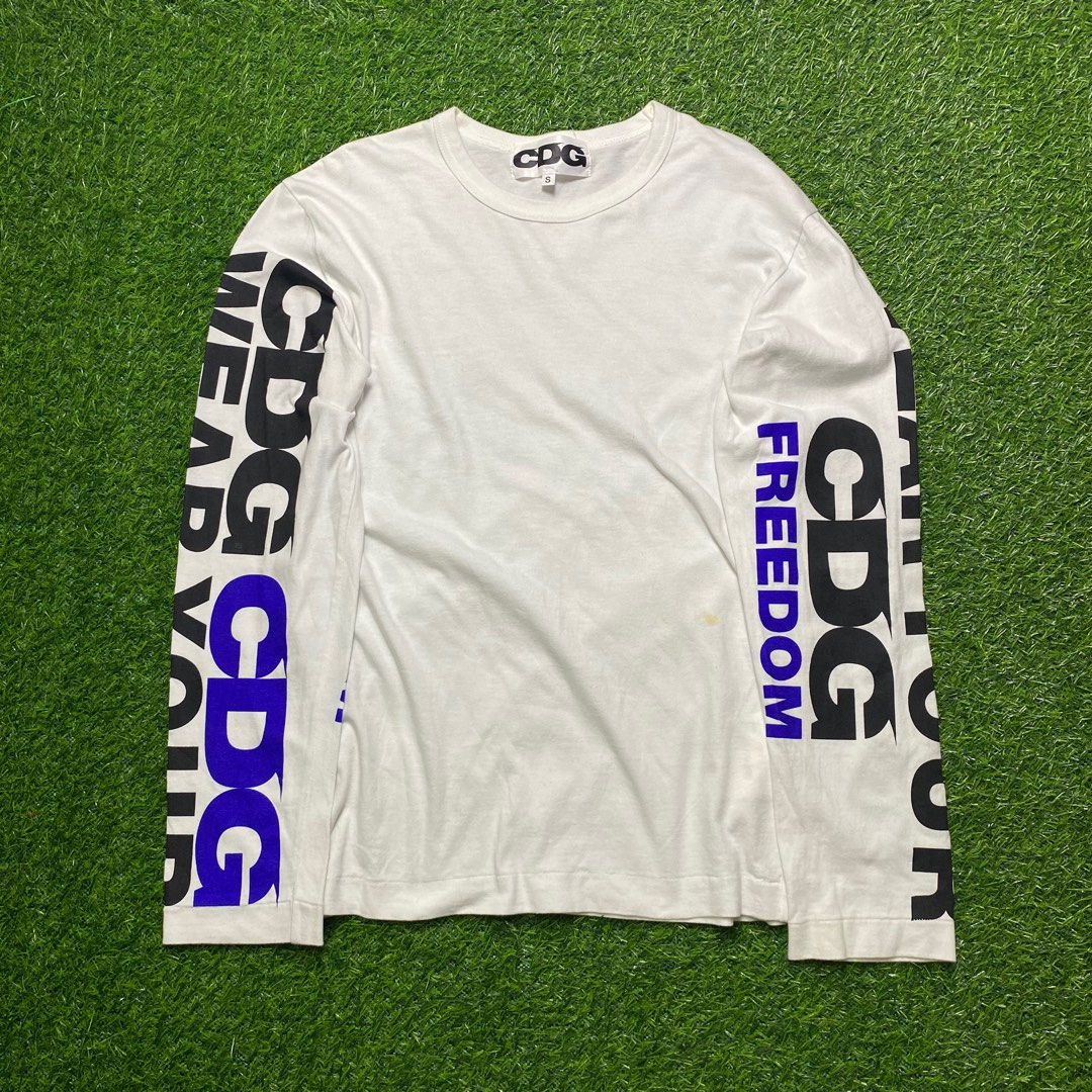 Comme Des Garcons Wear Your CDG Freedom Longsleeves, Men's Fashion ...