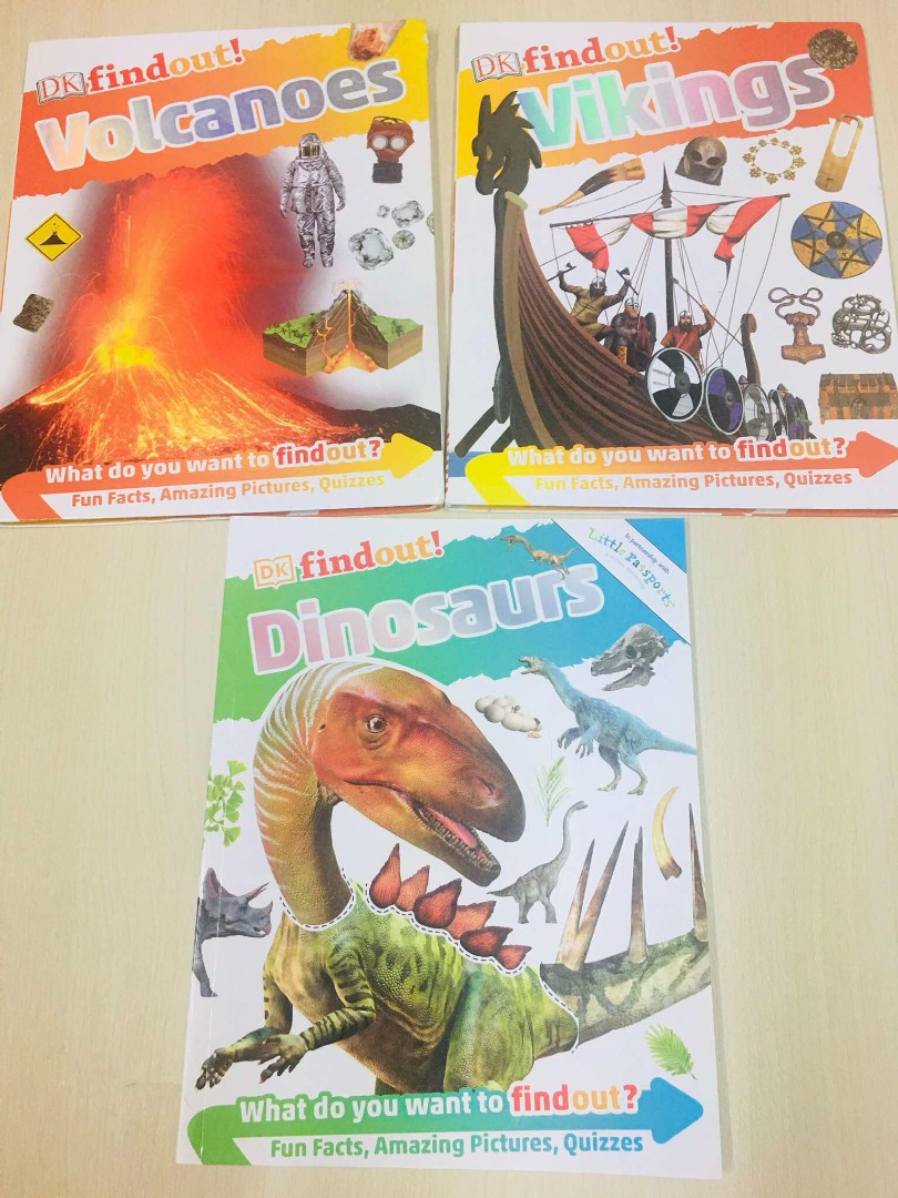 DK Findout! Book Set: Dinosaurs, Volcanoes & Vikings, Hobbies & Toys ...