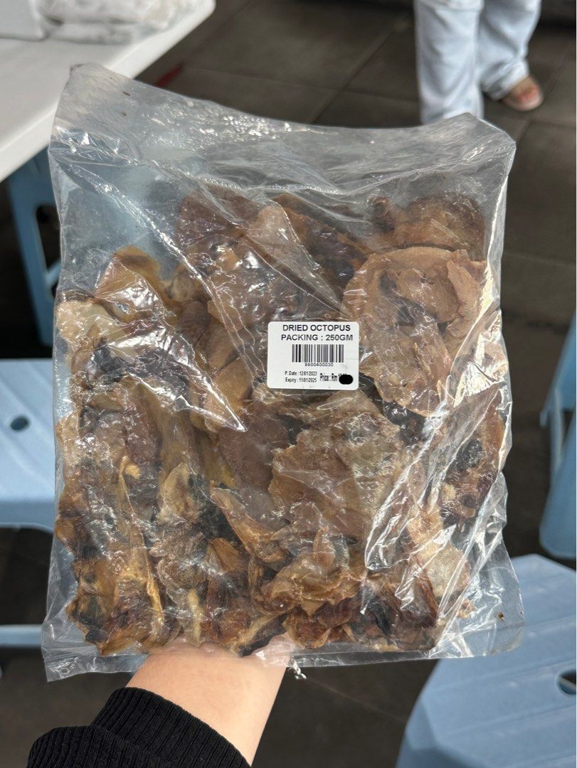 250g Dried Octopus, Food & Drinks, Packaged & Instant Food on Carousell