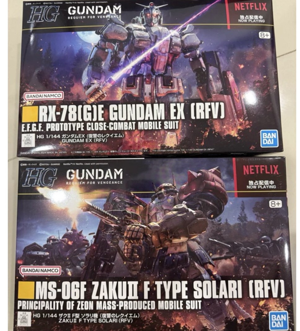 HG NETFLIX GUNDAM RX78 & ZAKU II SOLARI, Hobbies & Toys, Toys & Games ...