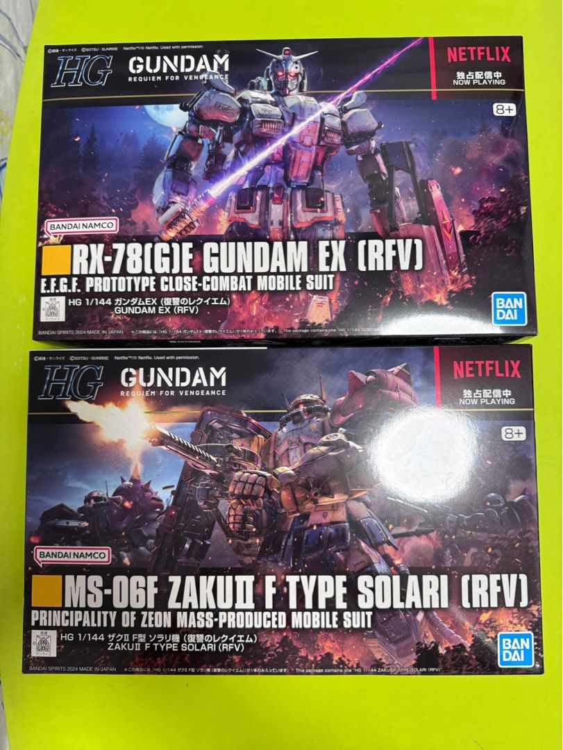 HGUC Netflix Gundam & Zaku, 興趣及遊戲, 玩具 & 遊戲類 - Carousell