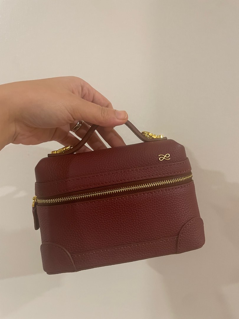 HOLB micro kate genuine leather in burgundy, Women's Fashion, Bags ...