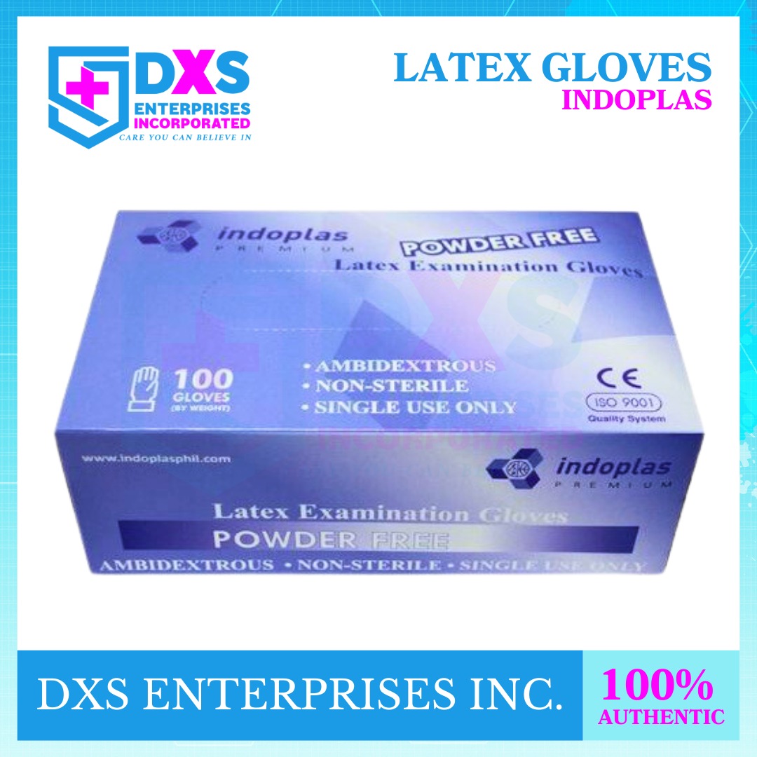INDOPLAS LATEX EXAMINATION GLOVES, Health & Nutrition, Medical Supplies ...