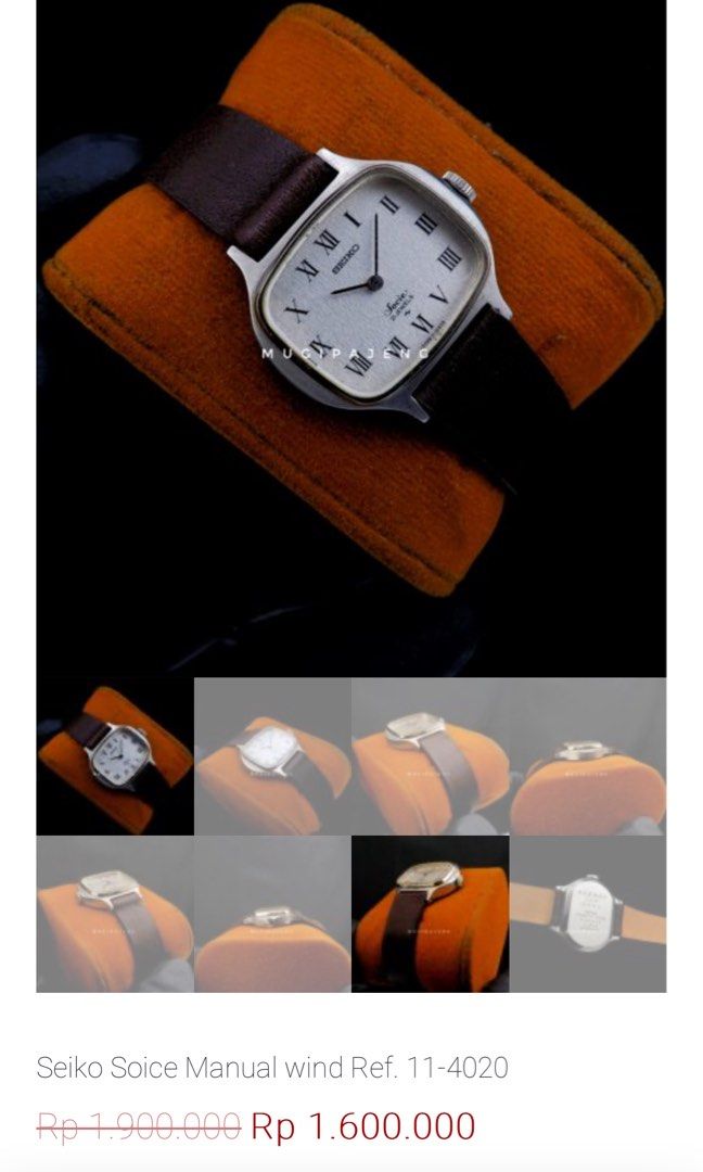 Jam Tangan Seiko Dolce Tank Kotak Manual Wind Vintage Second Original ...