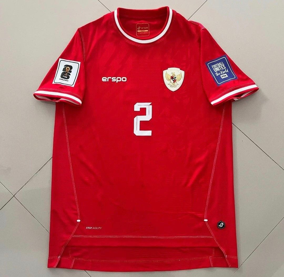 Kevin Diks Bakarbessy #2 Timnas Indonesia National Team Home Jersey ...